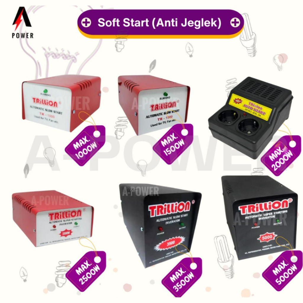 Jual Trillion - Inverator Auto Start Anti Jeglek (5000W, 3500W, 2500W ...