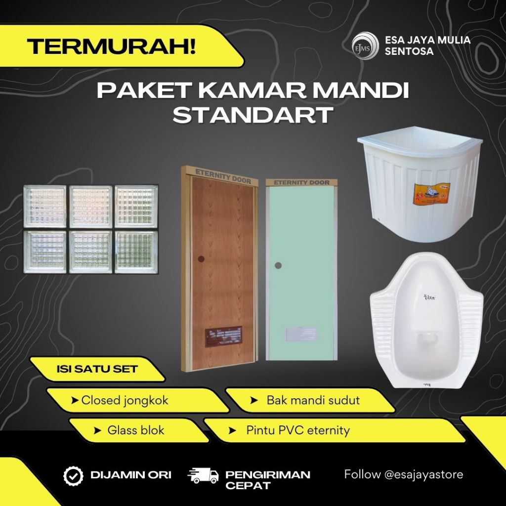 Jual PAKET KAMAR MANDI LENGKAP PAKET SETANDART PINTU KAMAR MANDI CLOSET ...