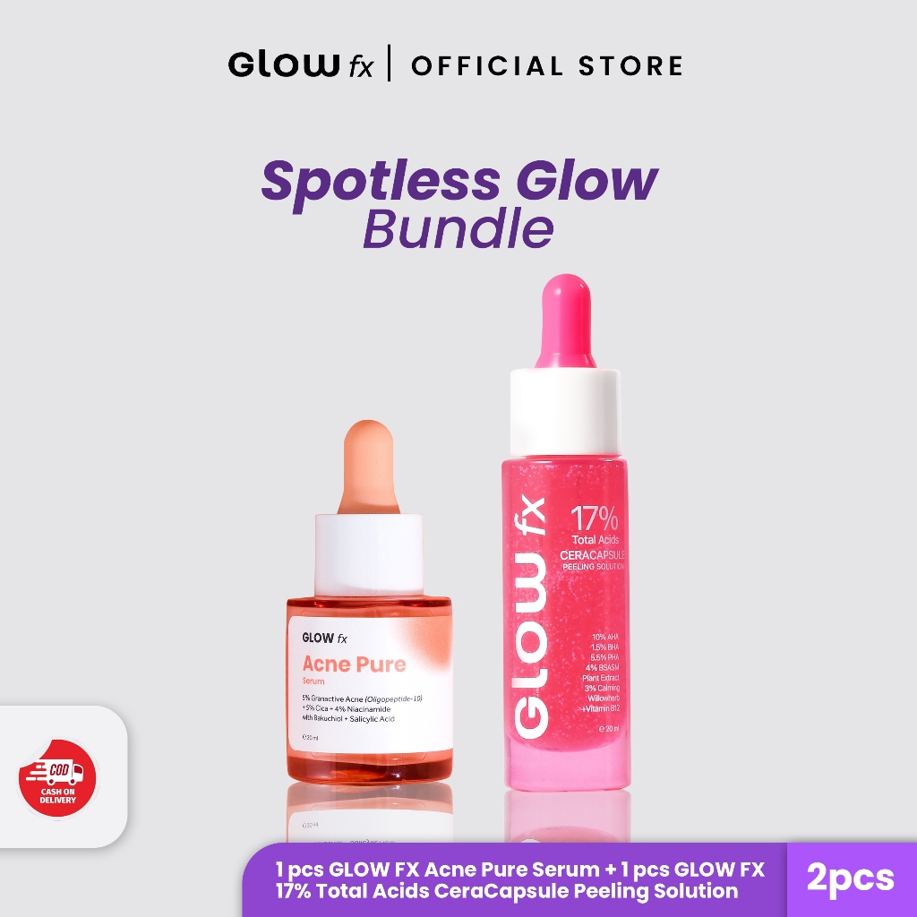 Jual [Spotless Glow Bundle] - GLOW FX - 17% Total Acids CeraCapsule ...