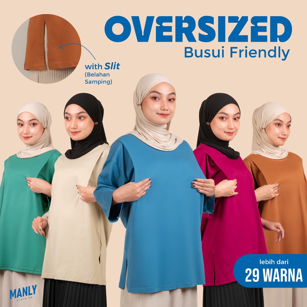 Jual BUSUI FRIENDLY Kaos Oversize Busui & NonBusui Hijab Friendly ...