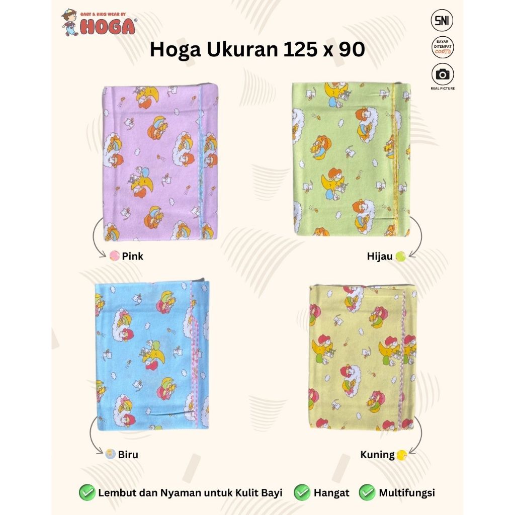 Jual [Isi 3 / 6 pcs] BEDONG HOGA Seri - BEDONG BAYI FLANEL - bedong set ...