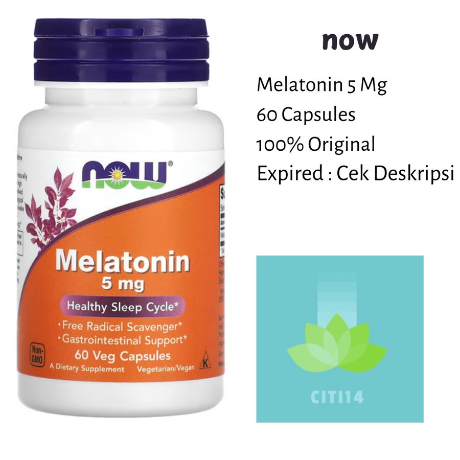 Jual Now Melatonin 5 Mg 60 Caps 180 Caps Melatonin 5mg 60/80 Caps ...