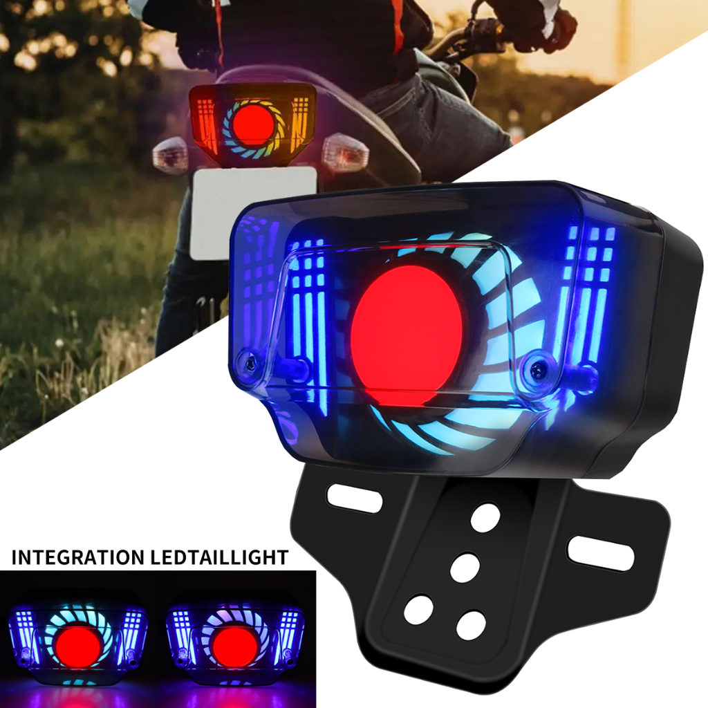 Jual Lampu Belakang Motor RGB Angel Eye Lampu Peringatan Ekor Lampu ...