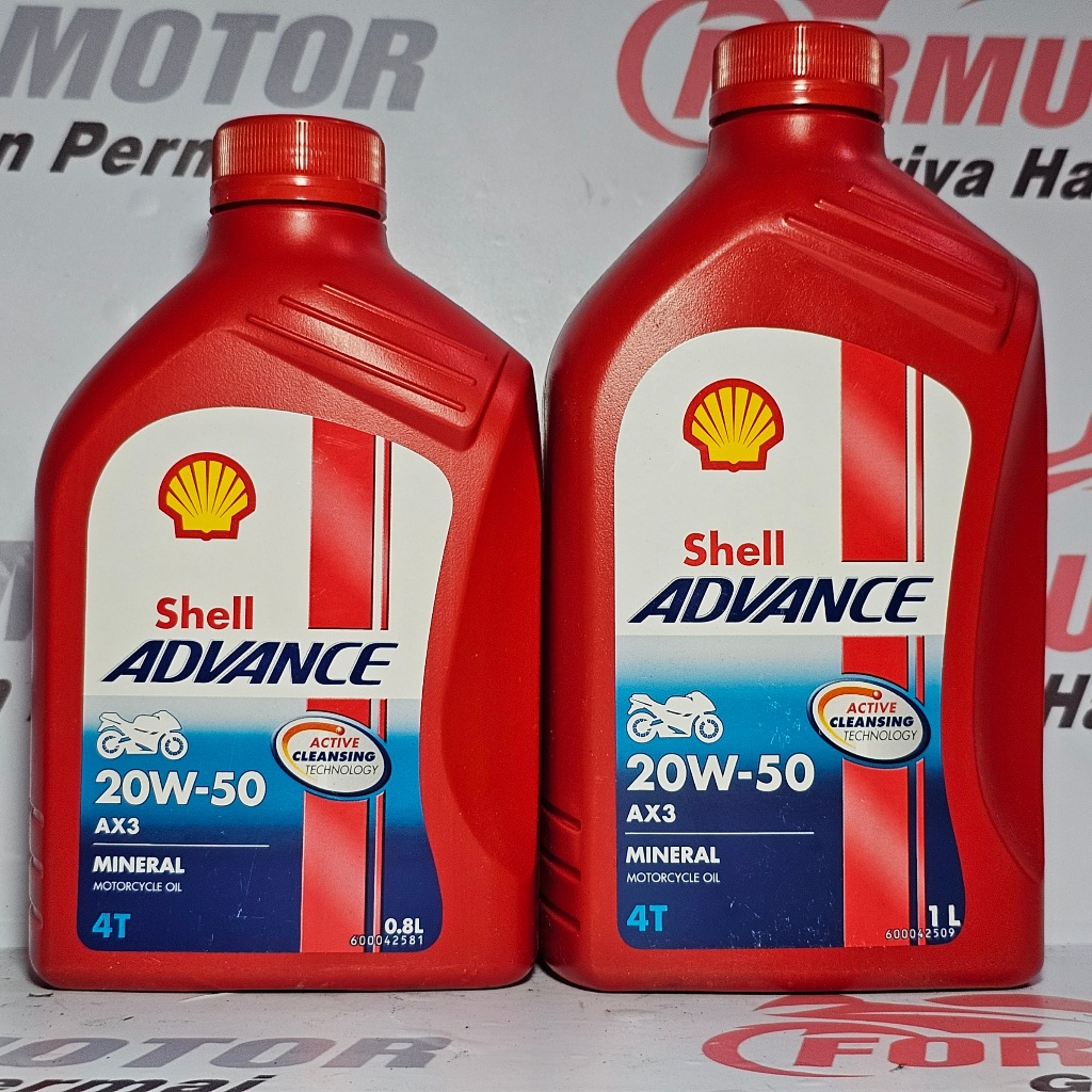 Jual (AX-3 Series) Shell Advance AX3 - Oli Mesin Motor MINERAL | Shopee ...