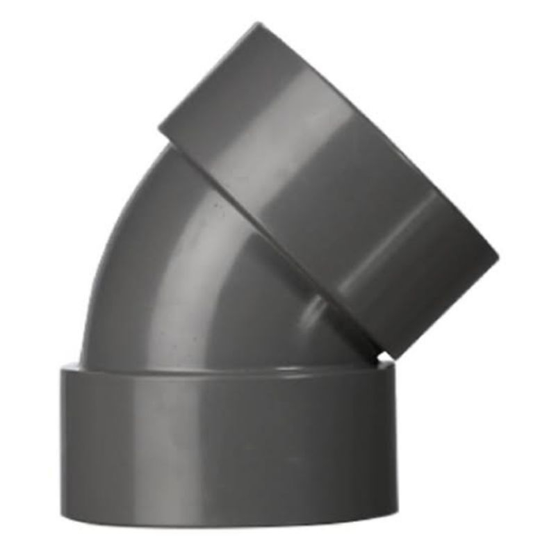 Jual KNIE 45 POLOS RUCIKA 4" inch D PVC / ELBOW KNIE 45 derajat / KNIE 45 RUCIKA 4" inch D ...