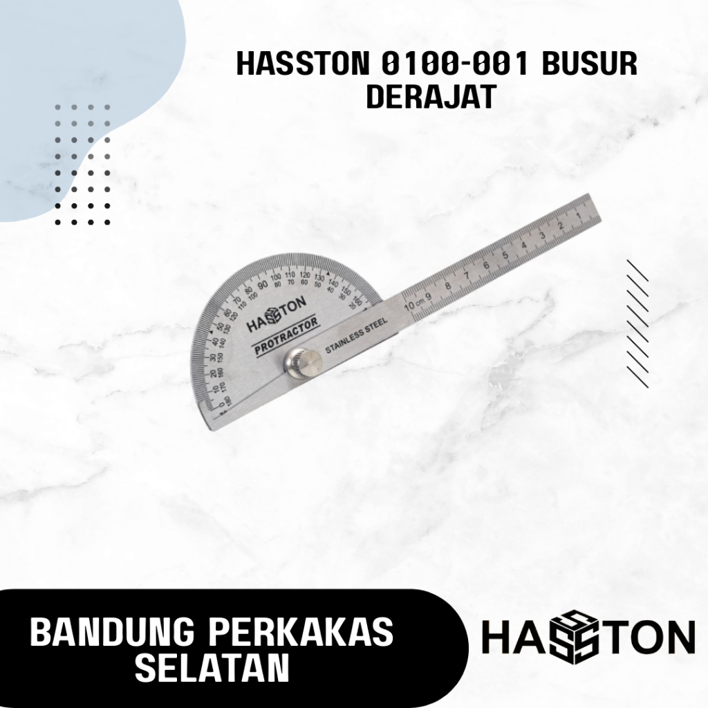 Jual HASSTON 0100-001 Busur Derajat Protractor Alat Ukur Sudut ...