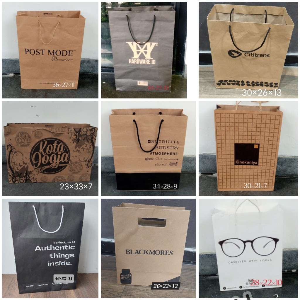 Jual TAS PB I - TAS PAPER BAG KINOKUNIYA NUTRILITE MELAWAI WINGS IQOS ...