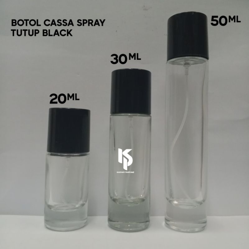 Jual Botol parfume casa spray drat 50ml,30ml,20ml tutup hitam/black ...