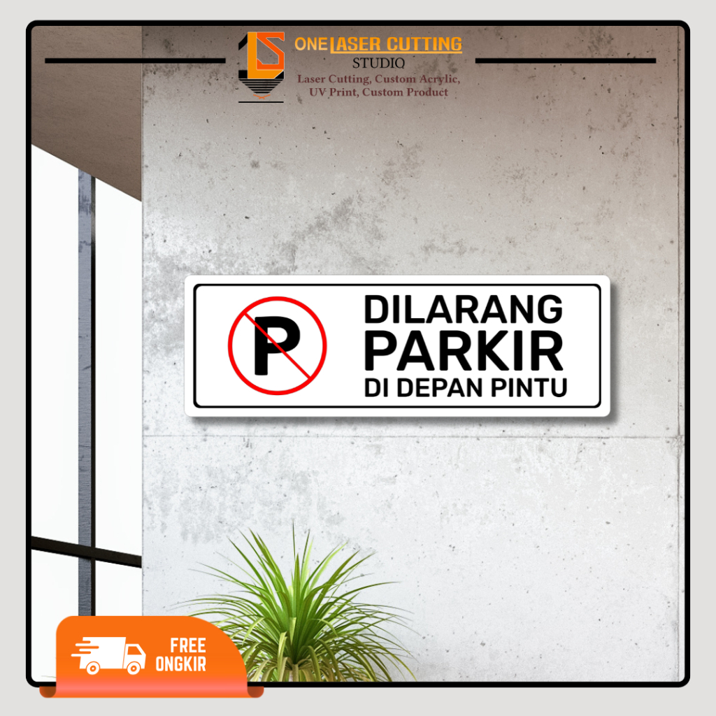 Jual Sign Dilarang Parkir Di Depan Pintu / Pagar 30 x 10 cm | Shopee ...