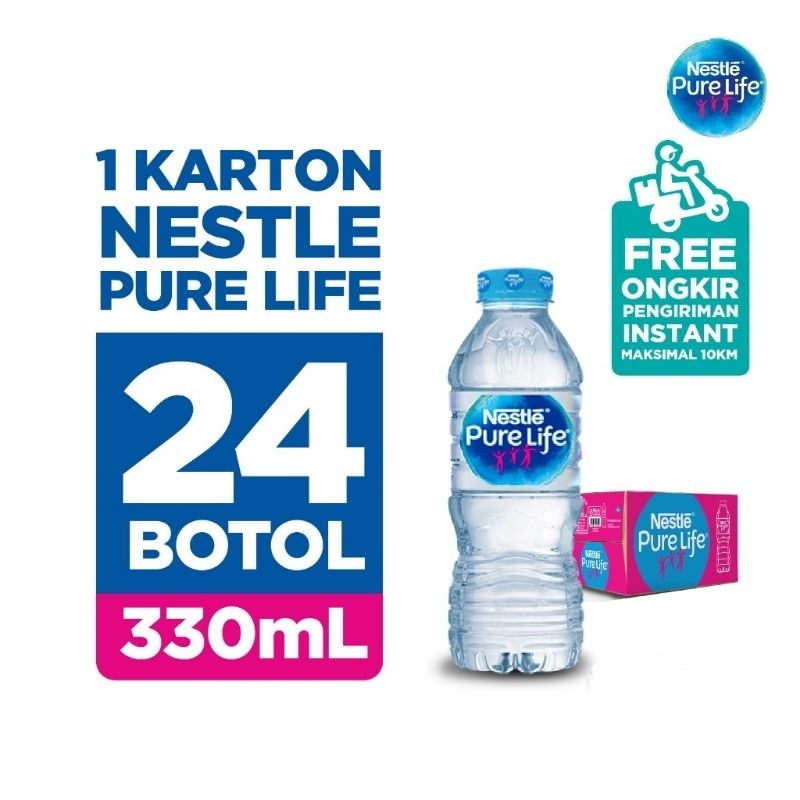 Jual Nestle Pure Life 330ml Air Mineral Kemasan Nestle 1 dus isi 24 Botol | Shopee Indonesia
