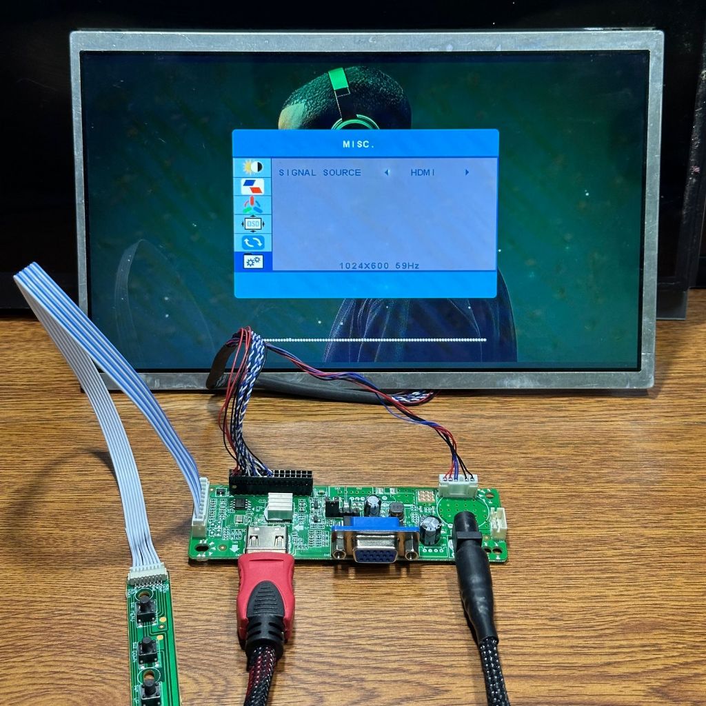 Jual 1024x600 - Universal Mainboard Monitor HMDI VGA Ex Layar LCD LED ...