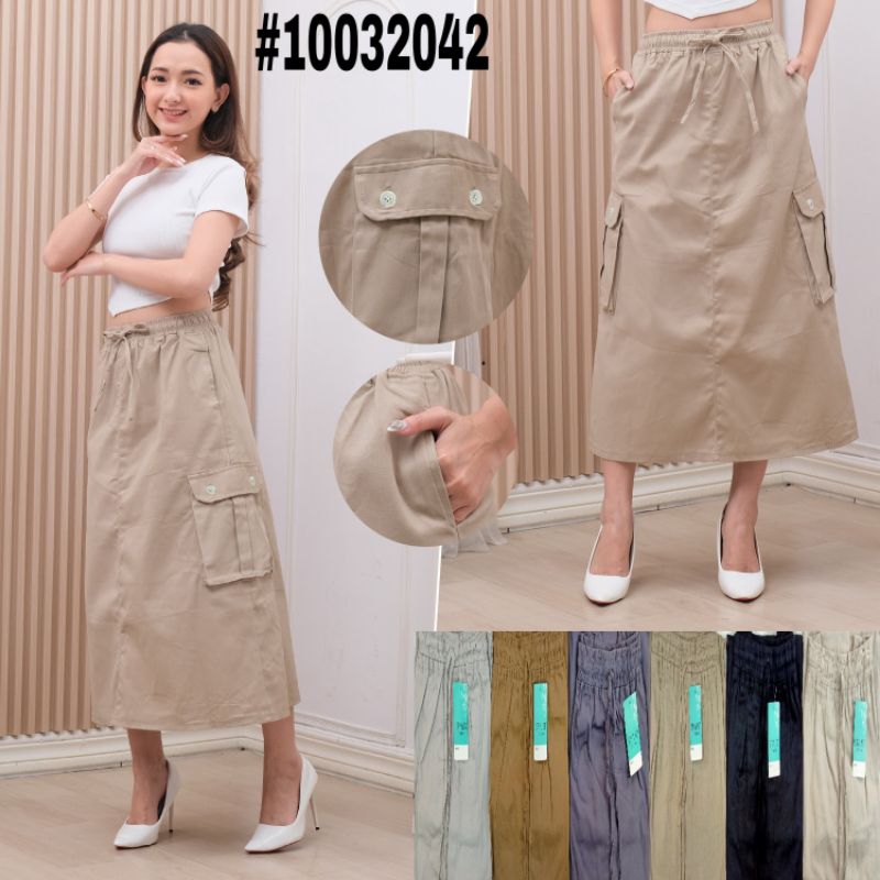 Jual Rok Ankle Cargo 10032042 / Rok Kantong Samping / Rok Tunik / Rok Tanggung / Rok 7/8 / Rok ...