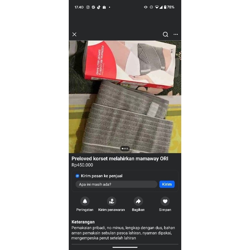 Jual Korset Mamaway Prelove No Minus | Shopee Indonesia