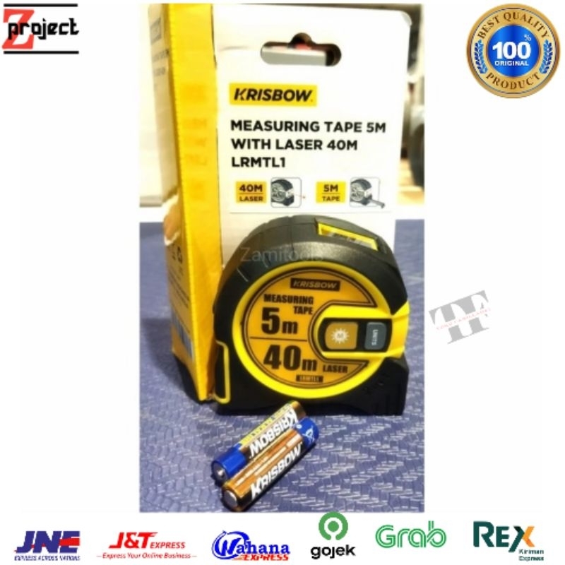 Jual KRISBOW METERAN LASER 40 Meter dan Manual 5 Meter / Measuring Tape ...