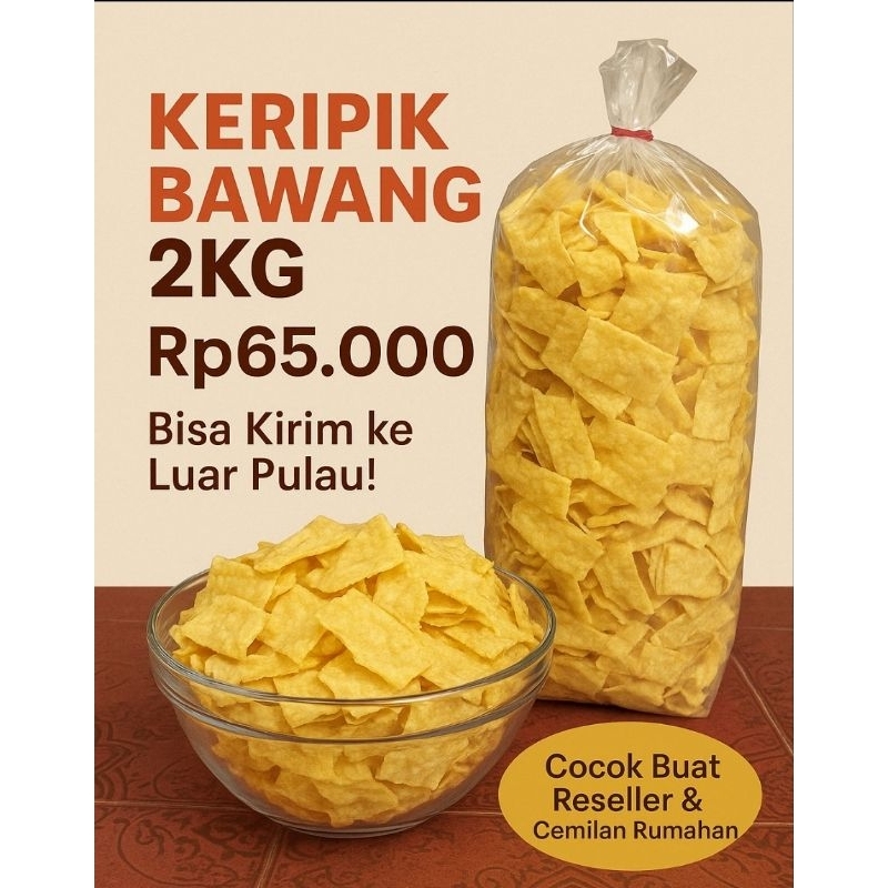 Jual Keripik Bawang Aceh Pangsit Bal 2 Varian Rasa Original 2 Kg & 2.85 ...