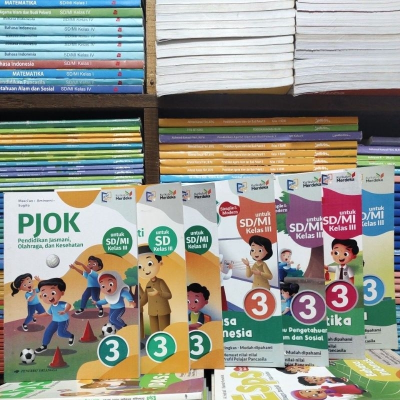 Jual Buku paket kelas 3 SD Kurikulum merdeka Erlangga | Shopee Indonesia