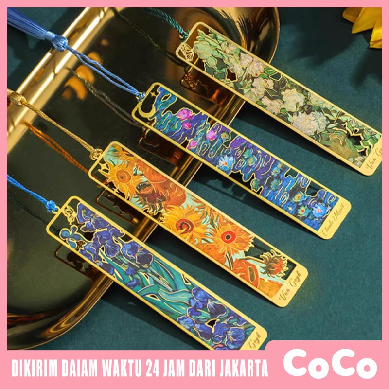 Jual CoCo Penanda Logam Bunga Antik Gaya Cina Penanda Lukisan Terkenal ...