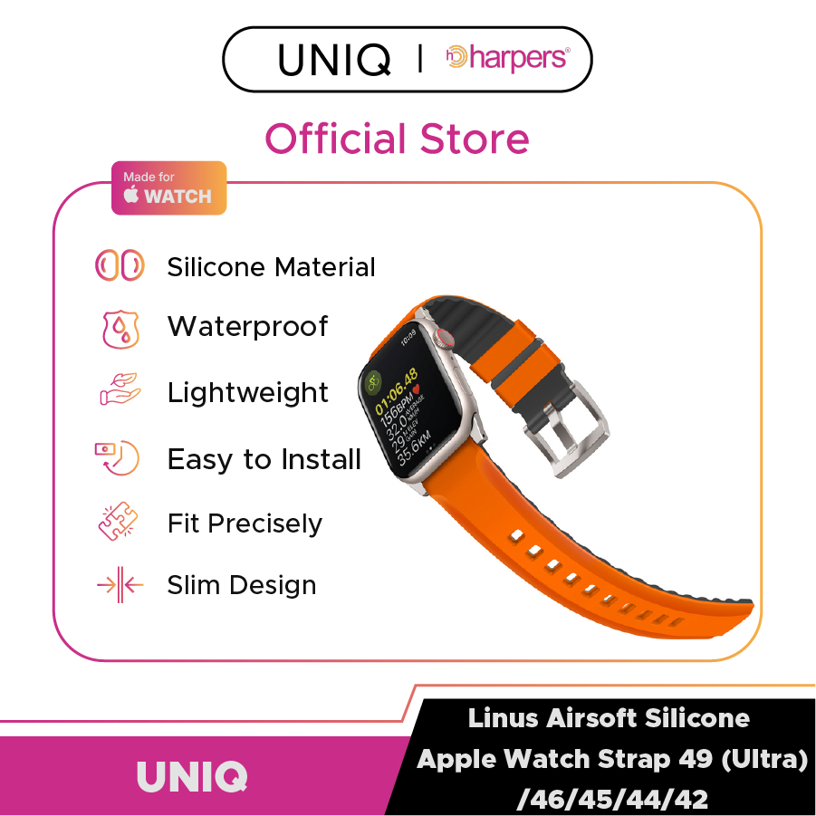 Jual UNIQ Linus Airosoft Silicone Apple Watch Strap 49 (Ultra) / 46 ...