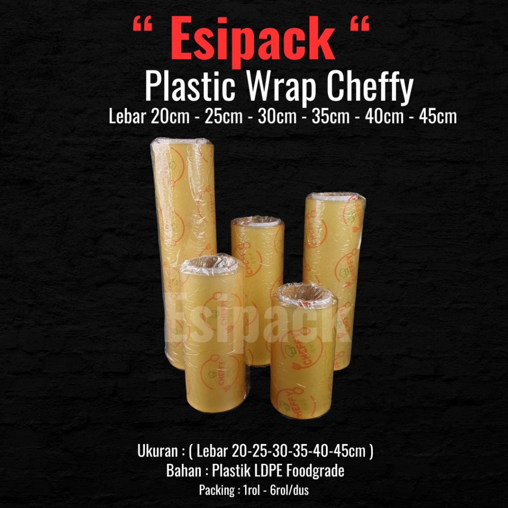 Jual Plastik Wrapping Cheffy Plastic wrap - Cling Film - Lebar 30cm ...