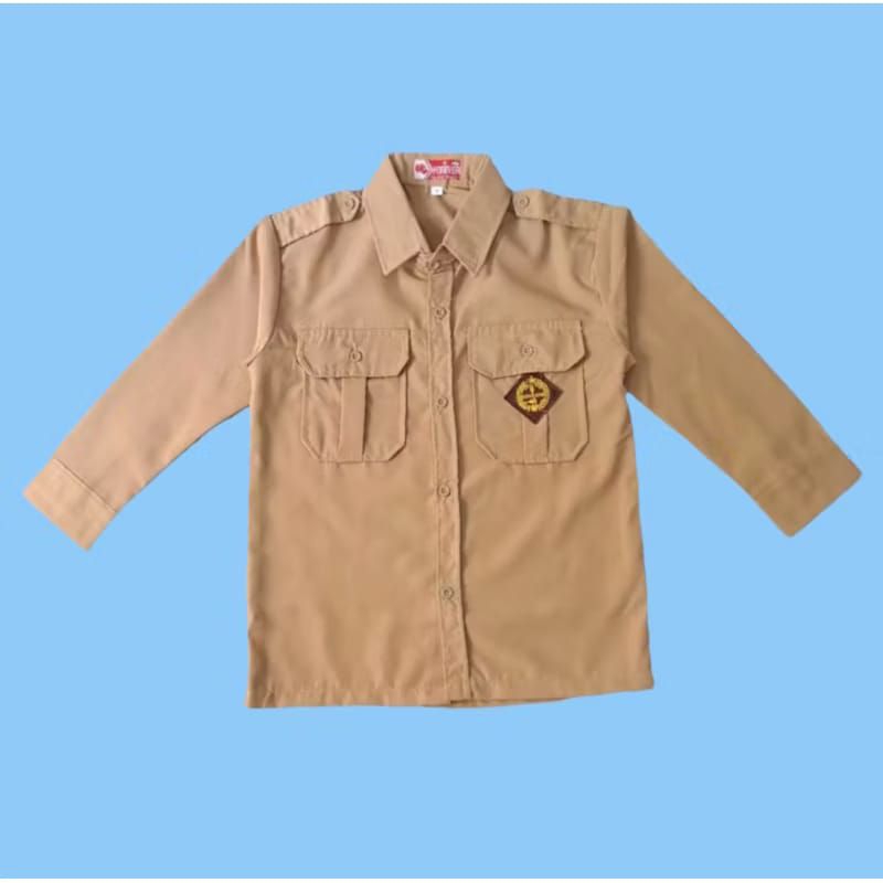 Jual Baju Pramuka Penggalang Lengan Panjang anak Laki Perempuan SD SMP SMA- Baju seragam ...