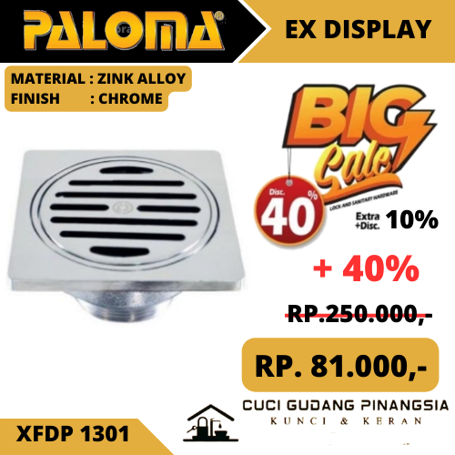 Jual PALOMA EX FDP 1301 SARINGAN GOT FLOOR DRAIN ZINK ALLOY CH (EX DISPLAY) | Shopee Indonesia
