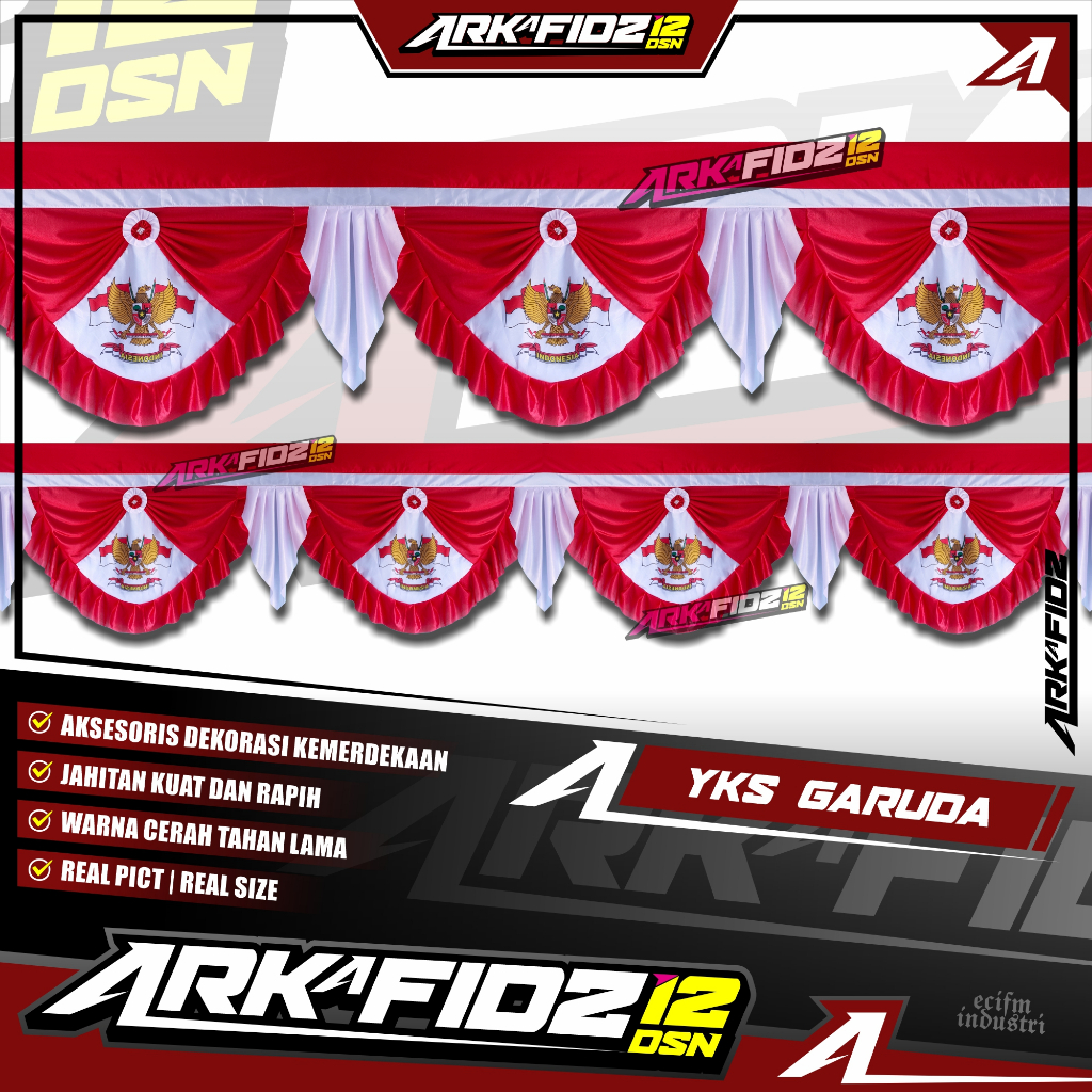 Jual BENDERA BACKGROUND MERAH PUTIH | BEKRON YKS GARUDA PANJANG 10 METER & 5 METER | UMBUL UMBUL ...