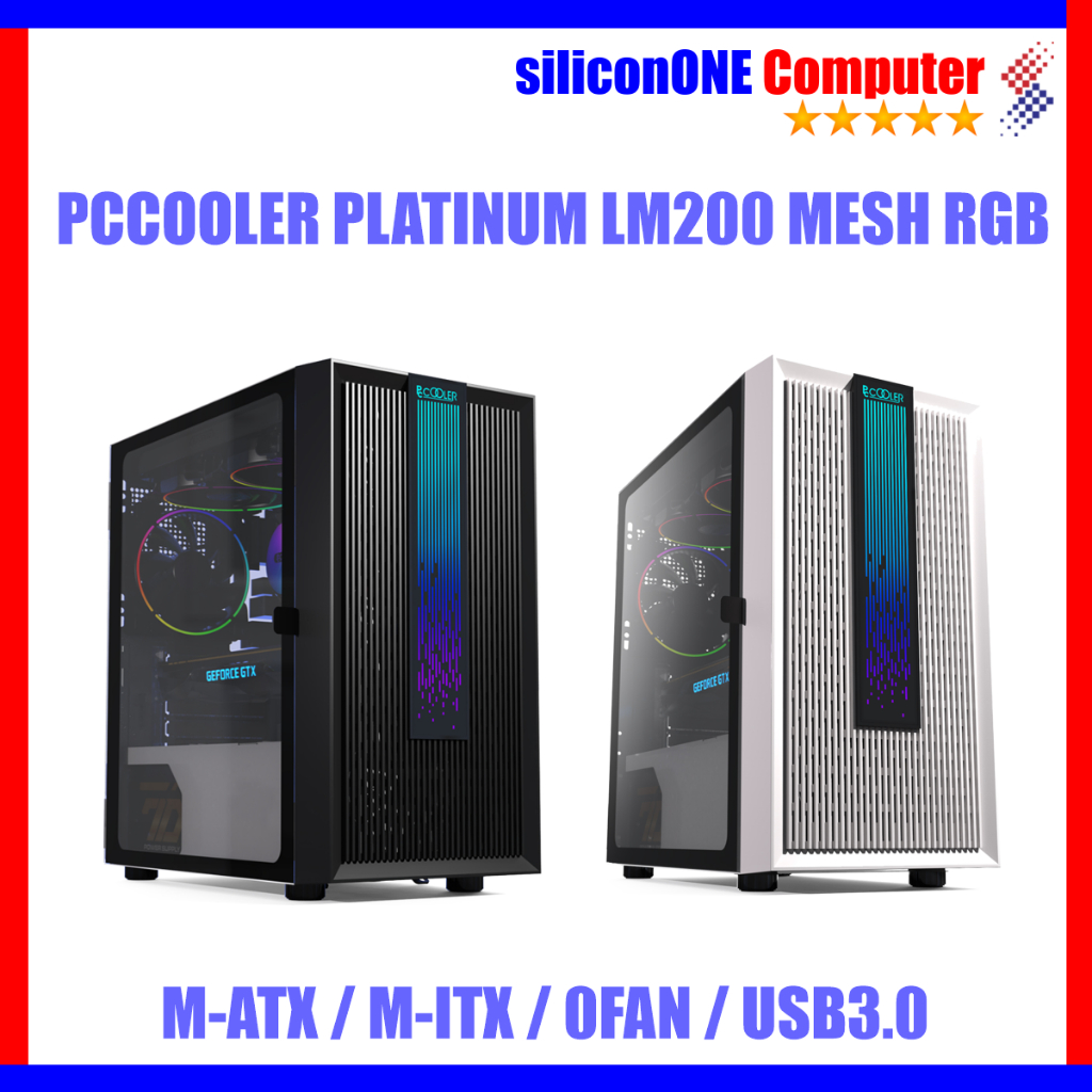Jual PCCOOLER Platinum LM200 Mesh RGB Black / White M-ATX - M-ITX Case ...