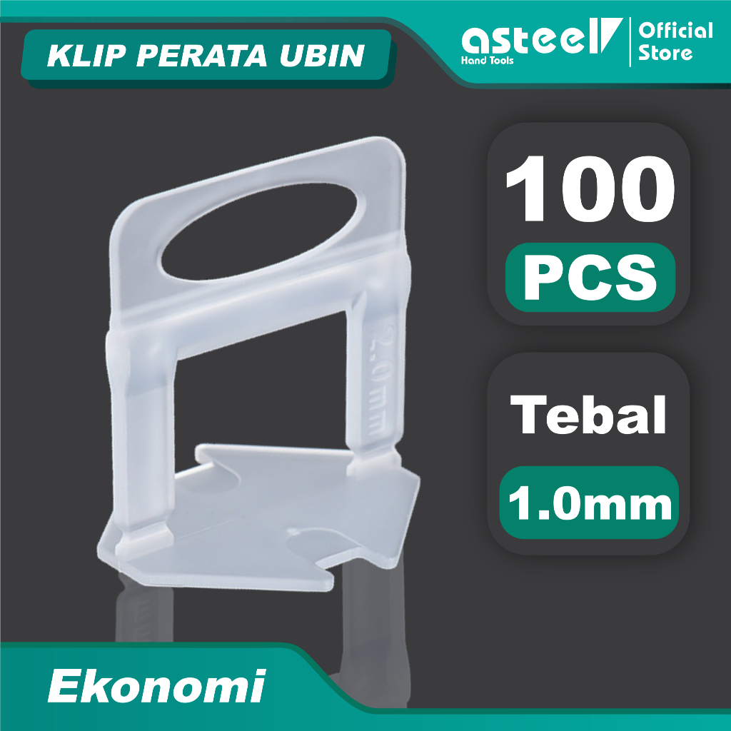 Jual ASTEEL Klip Perata Keramik Granit Lantai Tile Leveling Nat Spacer ...
