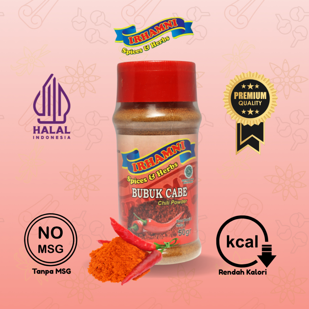 Jual IRHAMNI Cabe Bubuk Halus 50 g Pedas - Chili Powder Premium Murni ...