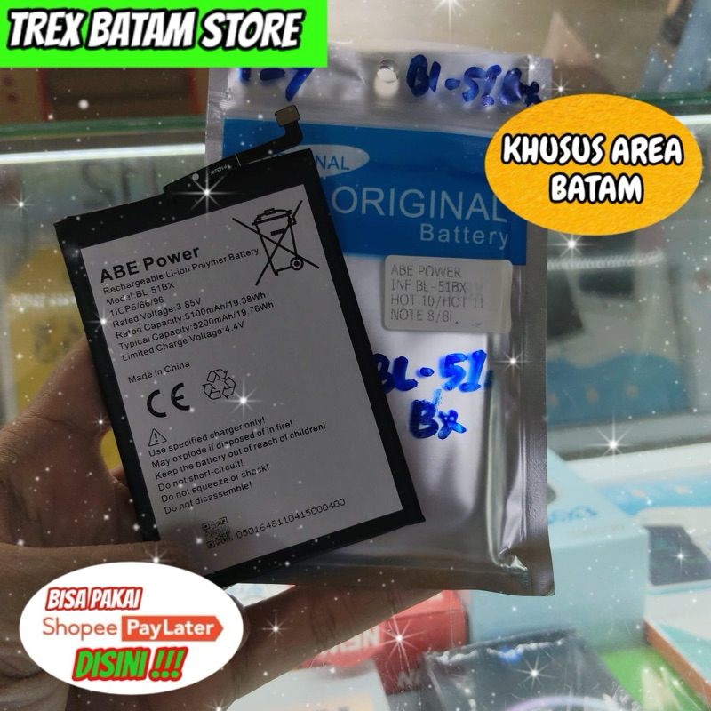 Jual BATERAI BATRE BATTERY INFINIX BL 51BX HOT 10 HOT 11 NOTE 8 8i [ BATAM ] | Shopee Indonesia
