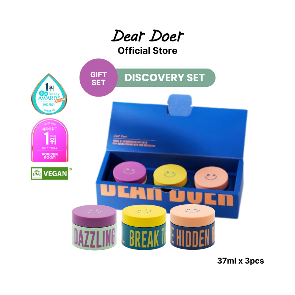 Jual DEAR DOER Discovery Gift Set (Body Scrub 37ml x 3pcs) | The Hidden 37ml + Break 37ml ...