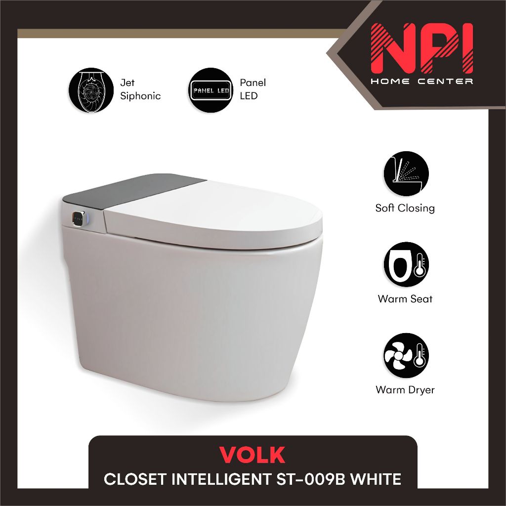 Jual Volk - Closet / Kloset / Toilet Duduk Smart Intelligent St009b St009 St 009 b ST-009B White ...