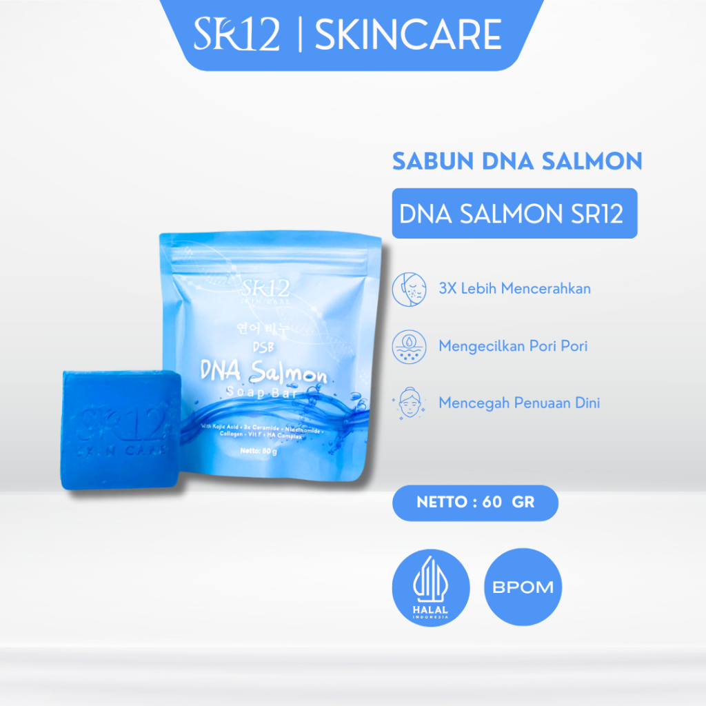 Jual (QH) Sabun SR12 DNA Salmon Bar Soap Pembersih Wajah Ampuh ...