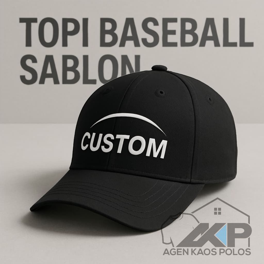 Jual Topi CUSTOM Sablon BASEBALL BAHAN RAFEL Sablon Nama Tulisan Desain ...