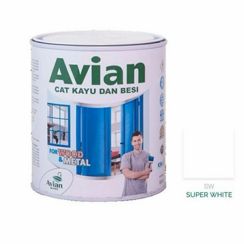 Jual Cat Kayu Dan Besi Avian 1KG / Cat Minyak Sintetis - SW Super White ...