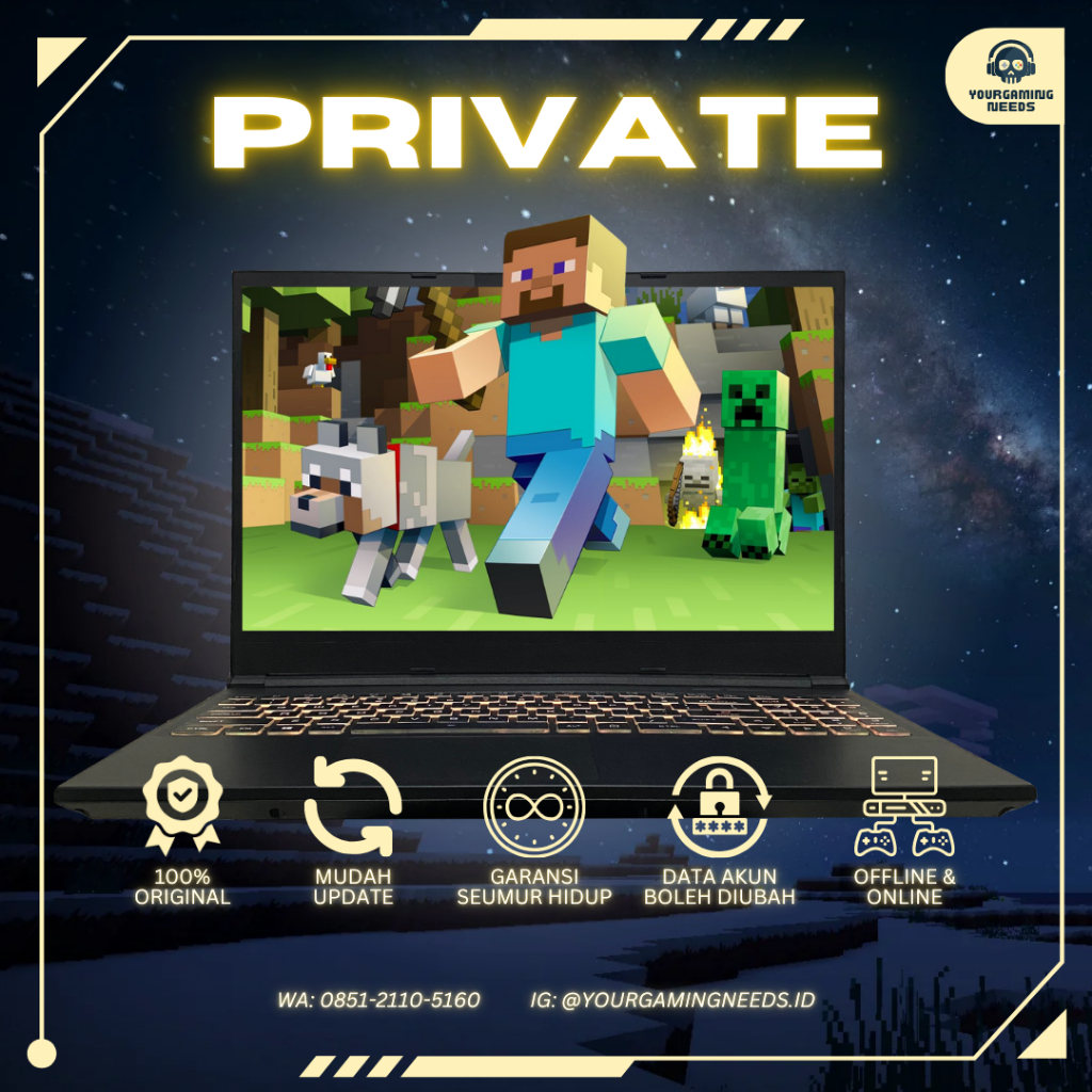 Jual (PRIVATE) Minecraft Java & Bedrock Game PC 100% Original Akun ...