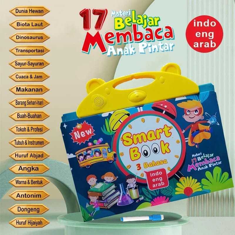 Jual Smart Book Bersuara Jumbo 3 Bahasa 17 Materi Mainan Edukasi Buku ...
