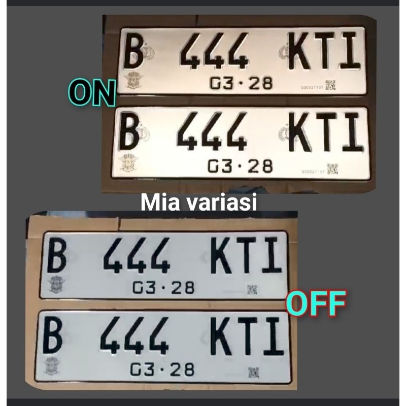 Jual PLAT MOBIL REFLEKTIF BARCODE QR FONT TERBARU SEPASANG 2PCS ...