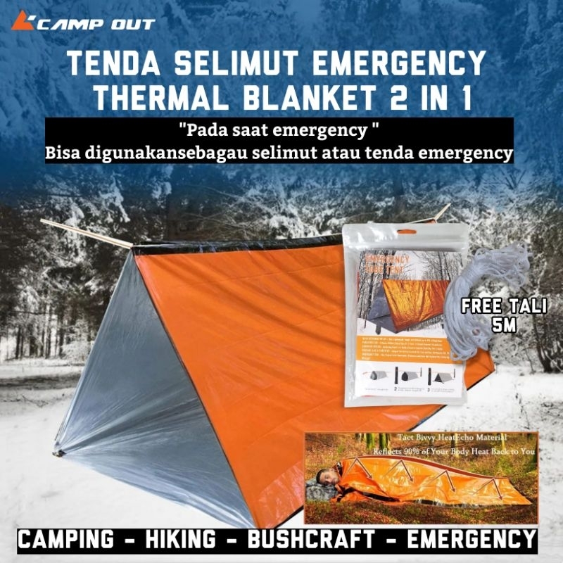 Jual Selimut Darurat Emergency Blanket Camping - Thermal Tent Bivac 150 ...
