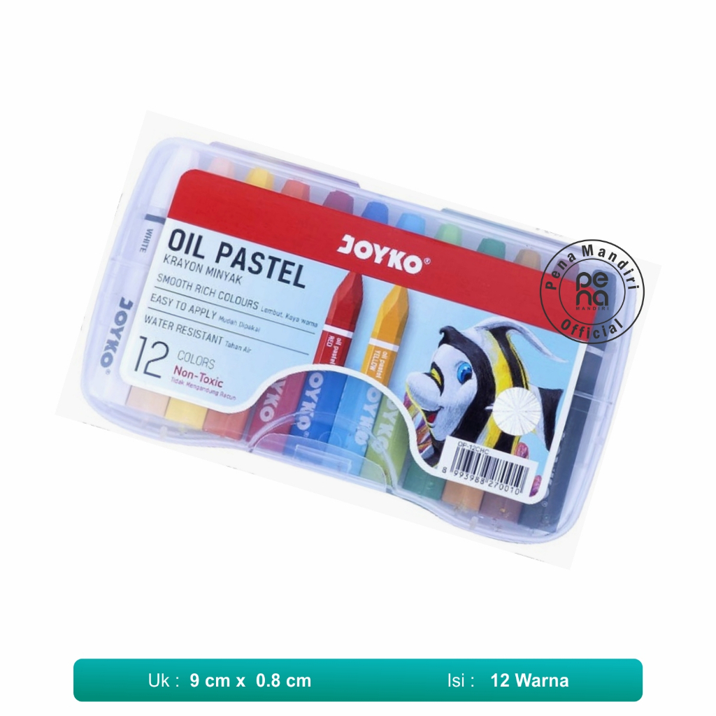 Jual Joyko Crayon 12 Warna Joyko OP-12S Sea World Krayon 12 Warna ...