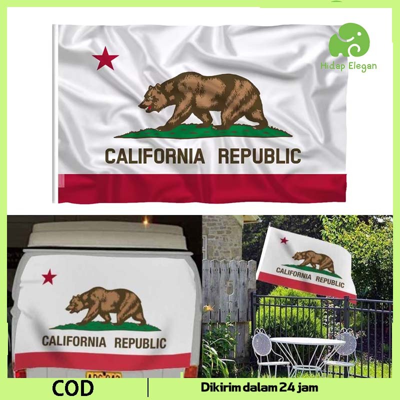 Jual 90*150cm Bendera Bendera California Bendara Callifornia Bendera ...