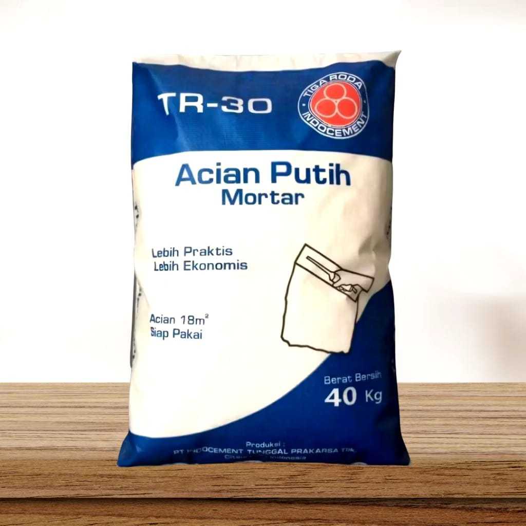 Jual Semen Tiga Roda Mortar Acian Putih TR30 5kg/TR 30/Acian Tiga roda ...