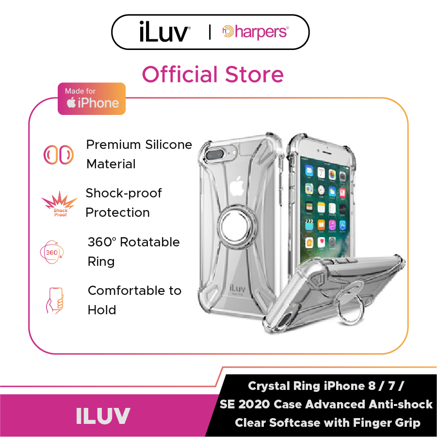 Jual ILUV Crystal Ring iPhone 7 / 8 / SE Case Advanced Anti-shock Clear ...
