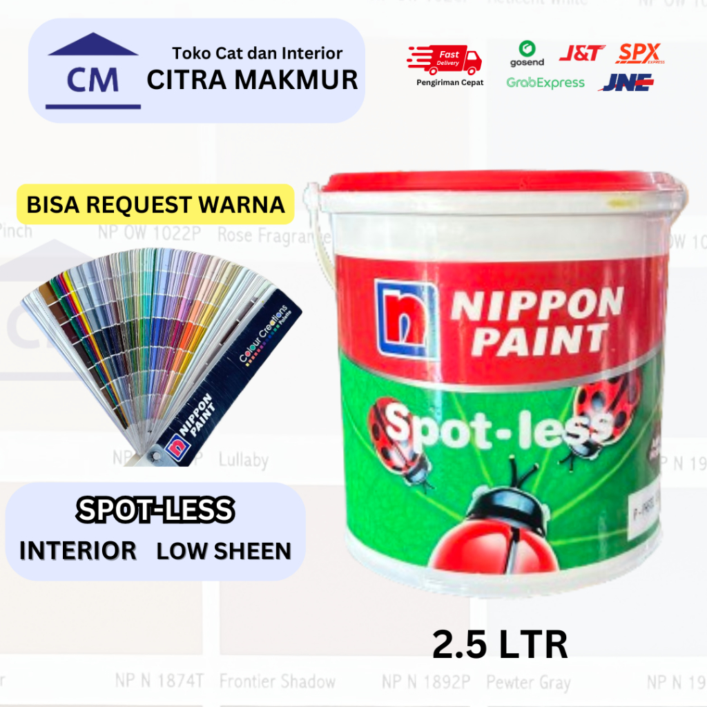 Jual Nippon Spot-Less - 2.5 Ltr (Bisa Request Warna & Custom Warna) CAT ...