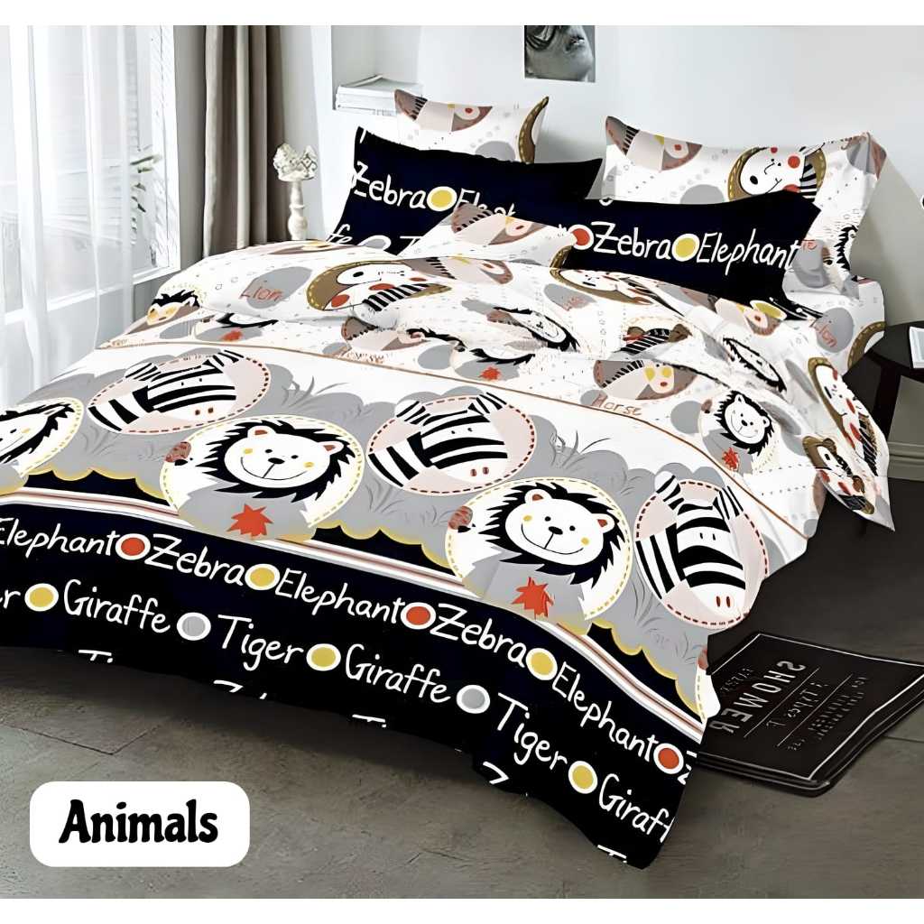 Jual Jaxine Bedcover Saja Tanpa Sprei Bahan Microtex Motif Animals ...