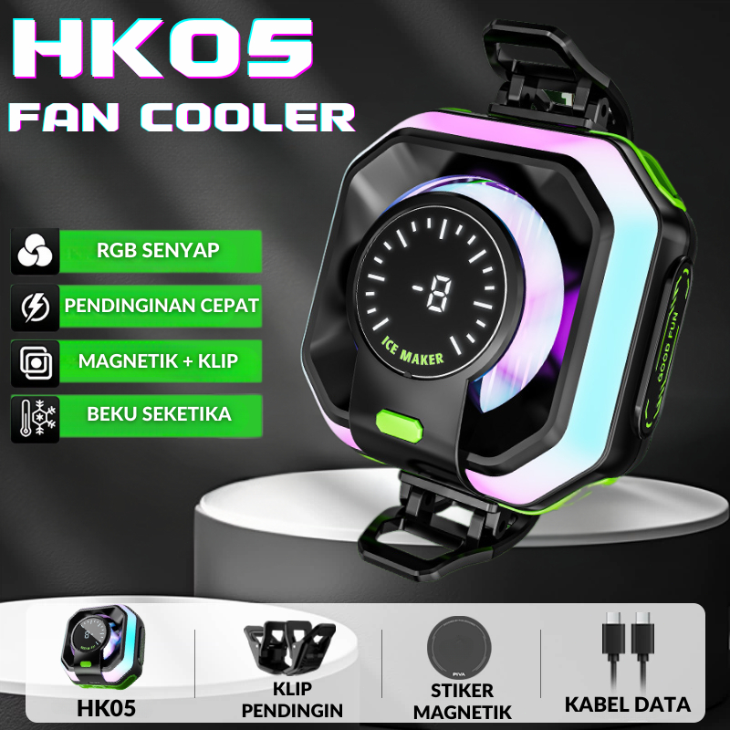 Jual HK05 Fan Cooler HP RGB Pendingin HP untuk Game Cooler HP For Phone ...
