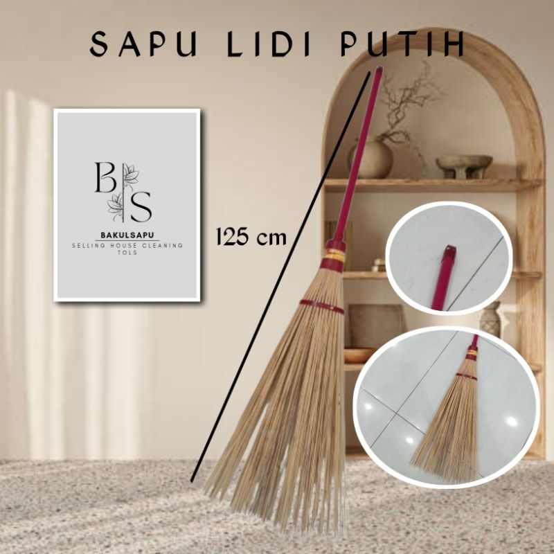 Jual sapu taman lidi putih ukuran 120cm | Shopee Indonesia