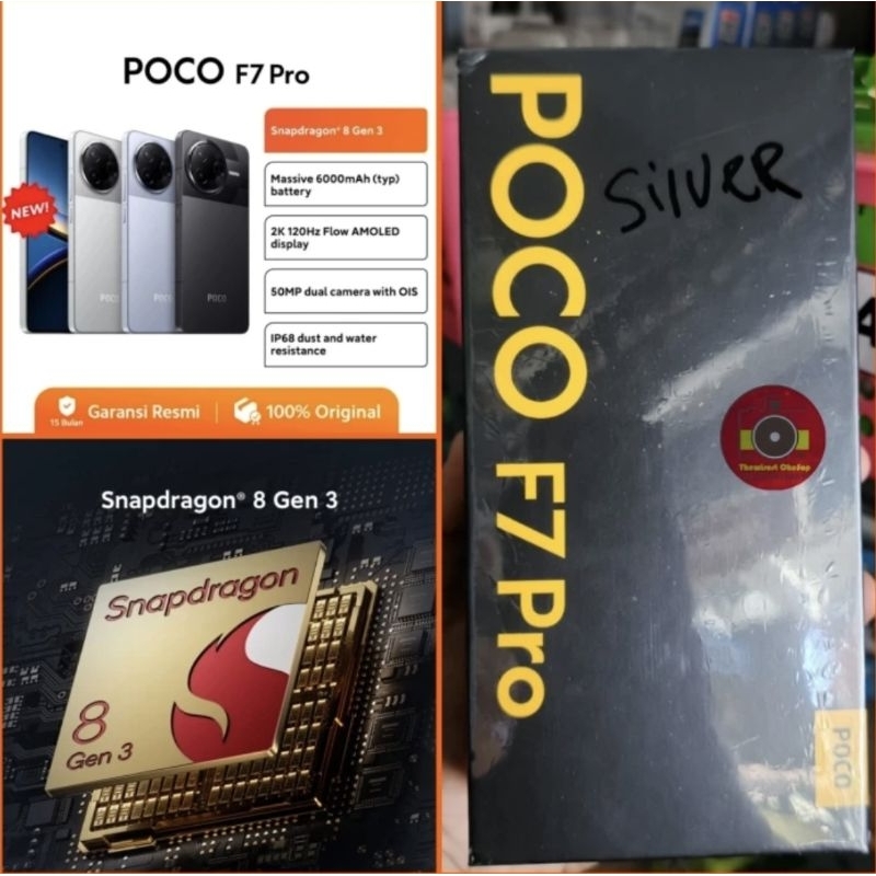 Jual POCO F7 Pro F7Pro 512Gb SD8 Gen3 50Mp OIS Amoled 2K 120Hz 6000Mah | Shopee Indonesia