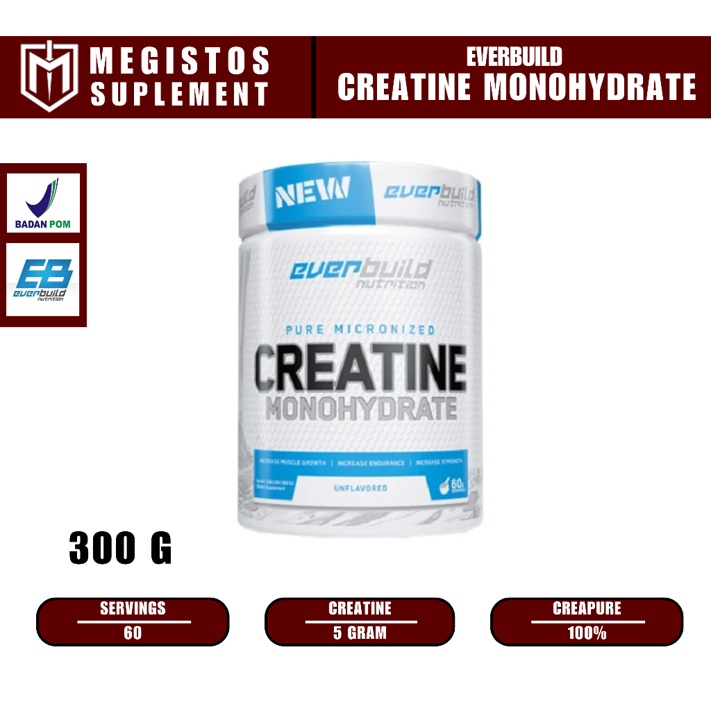Jual Everbuild Creatine Monohydrate 300 Gram | Shopee Indonesia