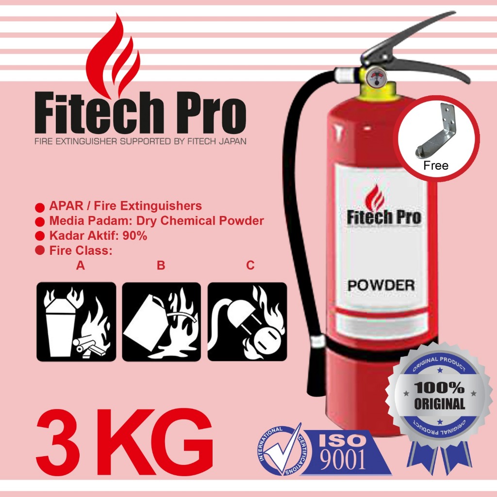 Jual Alat Pemadam Api Ringan Merk FITECH-PRO Tabung Isi Powder 90% ...